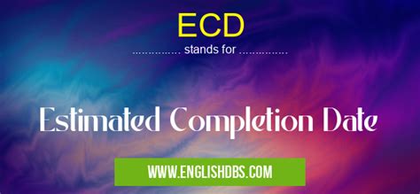 Ecd What Does Ecd Mean In Miscellaneous Estimated