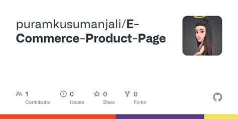 GitHub Puramkusumanjali E Commerce Product Page