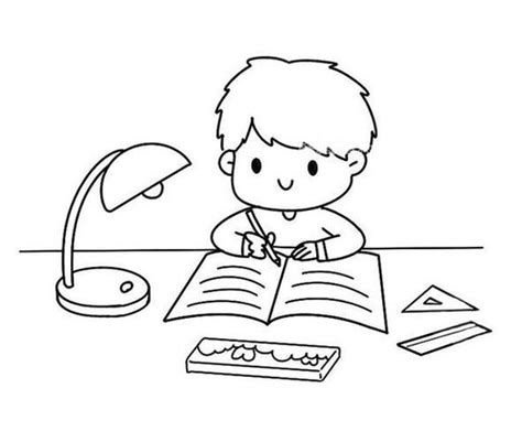 小学生做什么作业简笔画（精选14张） 简笔画图片大全