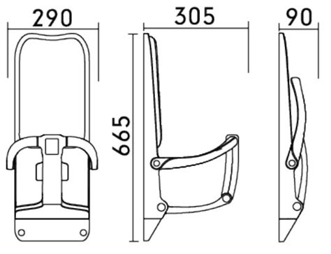 B 8502 ที่นั่งสำหรับเด็ก แบบติดผนัง