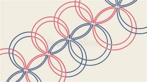 interlocking circles pattern abstract geometric design vector design generative ai stock vector