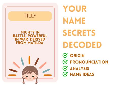 Tilly Girl Name Meaning And Pronunciation