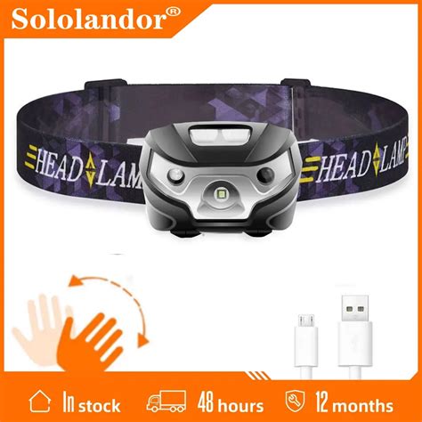 파워풀 XPE LED 헤드램프 충전식 바디 모션 센서 헤드라이트 캠핑 손전등 헤드 라이트 토치 램프 USB 랜턴 포함 AliExpress