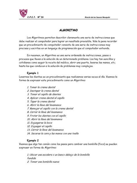 Trabajo Algoritmo Pdf Algoritmos