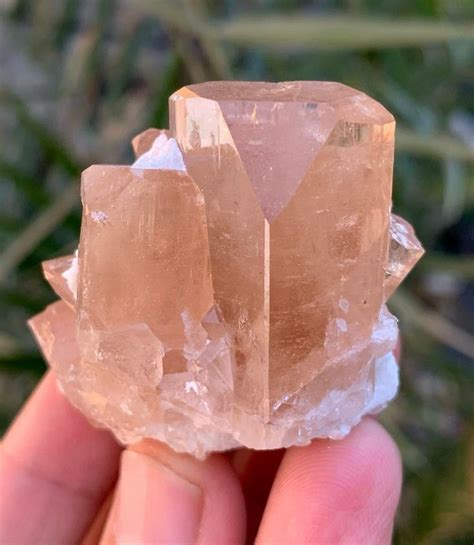 Stunning Golden Colour Transparent Twins Topaz Specimen From Skardu Mine Topaz Specimen Golden