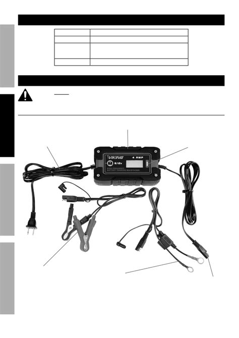 Viking Battery Charger Owner S Manual Safety Instructions PDF View Download Page