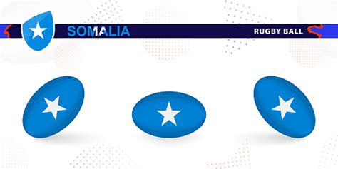럭비 공은 추상적인 배경에 다양한 각도로 소말리아의 국기와 함께 설정된다 기에 대한 스톡 벡터 아트 및 기타 이미지 기 벡터 수평 구성 Istock