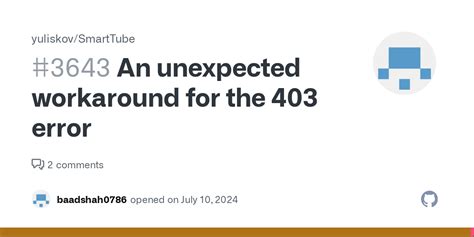 an unexpected workaround for the 403 error · issue 3643 · yuliskov