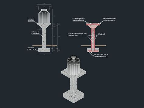 Concrete Base Column In Autocad Download Cad Free 69083 Kb