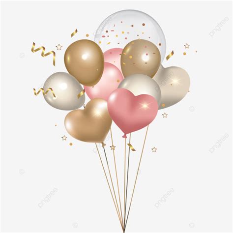 현실적인 축하 풍선 축하 풍선 생신 Png 일러스트 및 벡터 에 대한 무료 다운로드 Pngtree