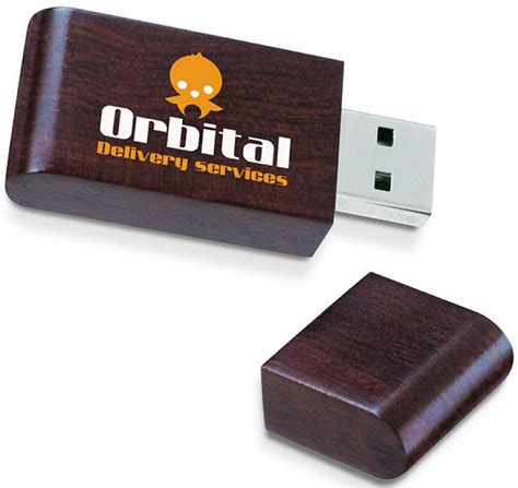 Logo Printed Wood And Recycled Paper USB Flash Drive