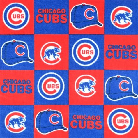 Fabric Traditions Cubs Blocks Fleece 58 60 Inches Wide Chicago Cubs Fleece Etsy Mlb