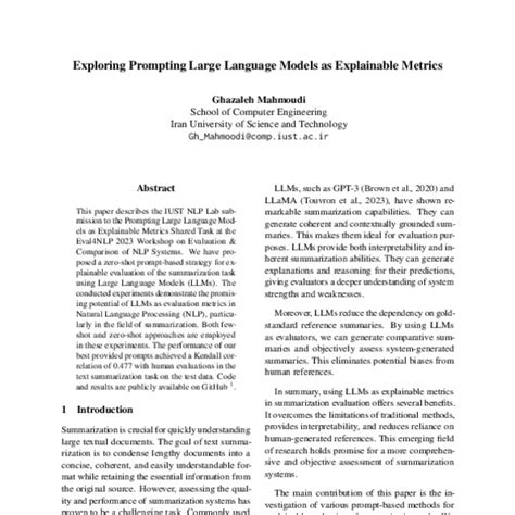 exploring prompting large language models as explainable metrics acl anthology