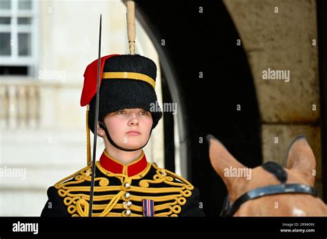 Female Sentry The Kings Troop Royal Horse Artillery Horse Guards