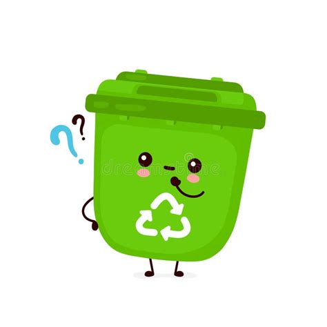Trash Can And Question Mark Stock Illustration Illustration Of Human Environmental