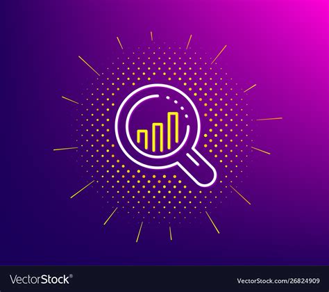 Seo Analysis Line Icon Web Targeting Chart Sign Vector Image