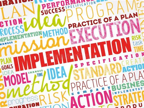 Implementation Word Cloud Collage Stock Photo Image Of Mission Cloud