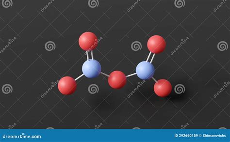 Dinitrogen Pentoxide Molecule Structural Chemical Formula Ball And Stick Model Isolated Image