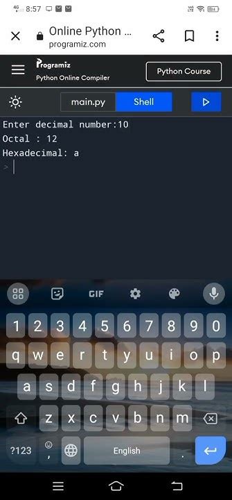 program to convert decimal into octal and hexadecimal in python youtube
