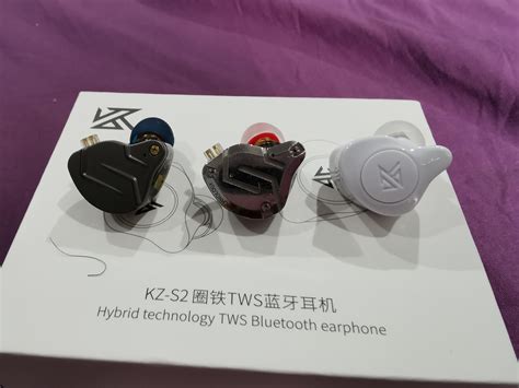 KZ S2 TWS (White) arrived in the mail today. : r/headphones