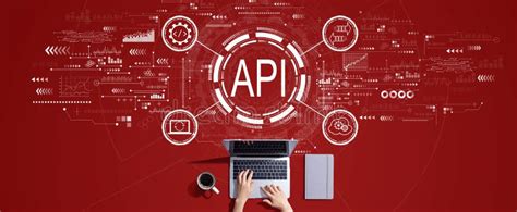 API Application Programming Interface Concept With Person Working With Laptop Stock Image