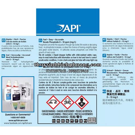 Api Phosphate Test Kit BỘ KiỂm Tra Po4 ThuỶ Sinh BÍch PhƯƠng