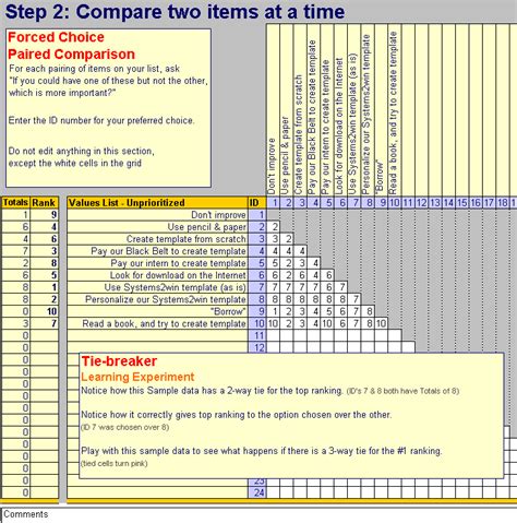 Stack Ranking Excel Template