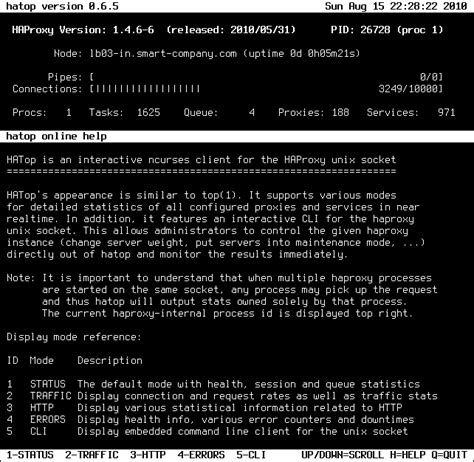 Screenshots — Hatop Interactive Ncurses Client For Haproxy