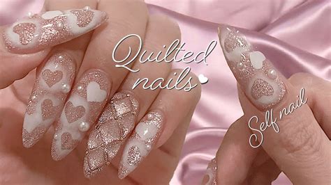 자석젤에 퀼팅 끼얹기 ՞‪⸝⸝ ̫ ⸝⸝՞ • 셀프네일 • 네일아트 • 퀼팅네일 • Self Nail • Quilted Nails • Nail Asmr Youtube