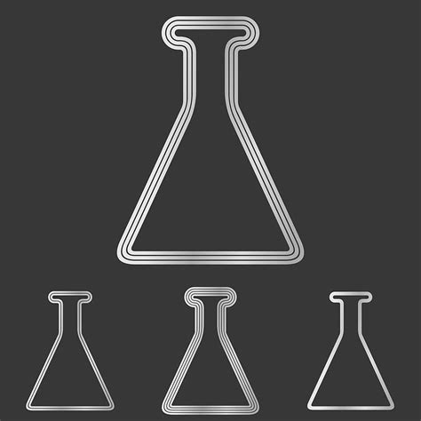 실버 라인 실험실 로고 디자인 세트 벡터 Ai Eps Uidownload