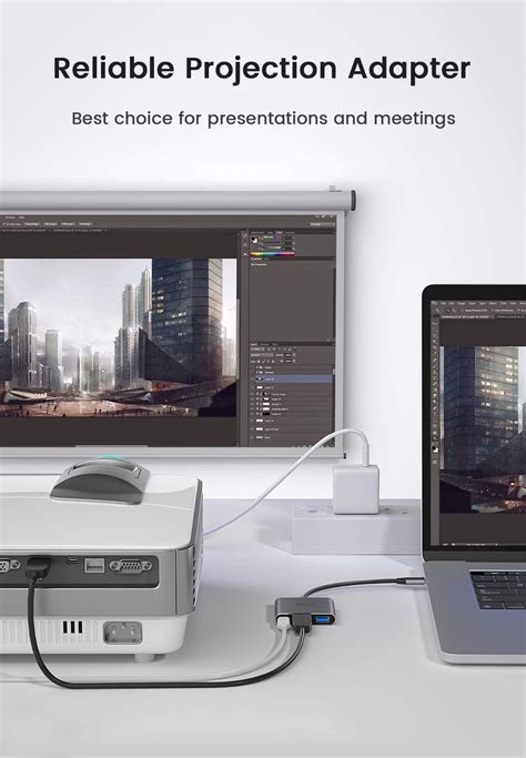 Sumlett Type C To Hdmi Multiport Adapter Usb C 3 1 Thunderbolt 3 To Hdmi 4k Hub With Usb 3 0