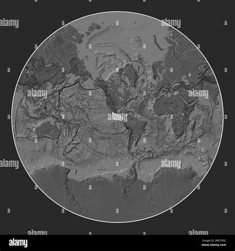 Cocos Tectonic Plate On The Bilevel Elevation Map In The Lagrange