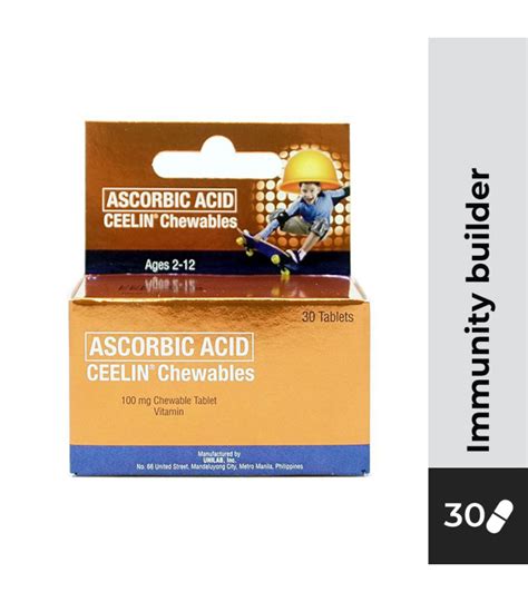Ceelin Ascorbic Acid Chewables 100mg Tablet