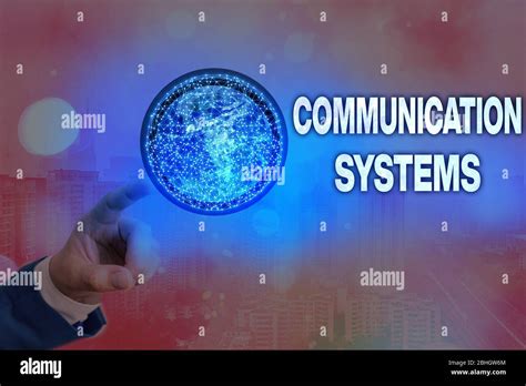 Writing Note Showing Communication Systems Business Concept For Flow Of Information Use Of