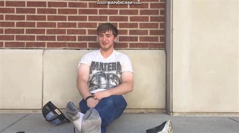 Sexy Hunk Hunter Showing Off His Huge Perfect Feet