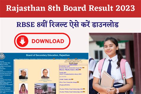 Rajasthan 8th Board Result 2023 8वीं बोर्ड परीक्षा का रिजल्ट जारी कर दिया गया है Naukri Help