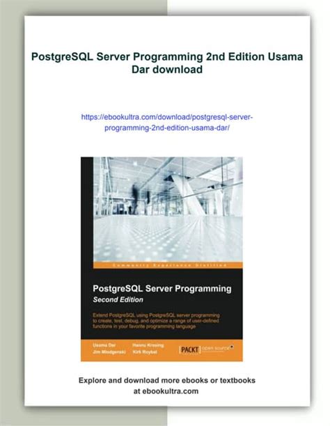 Postgresql Server Programming 2nd Edition Usama Dar Pdf