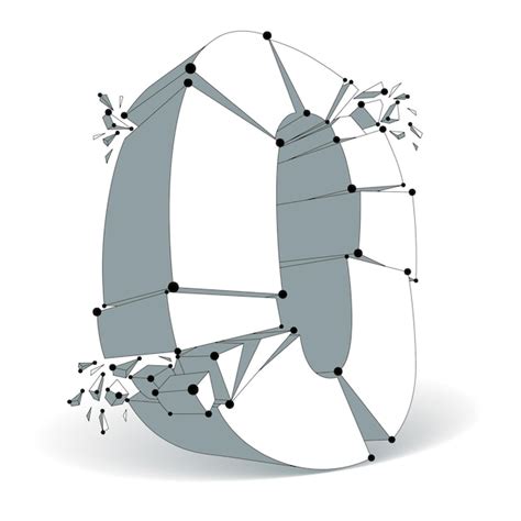 Premium Vector Abstract Vector Low Poly Wrecked Zero Number With