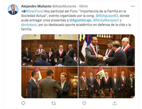 Legisladores De Renovación Popular Reconocieron Con La Medalla De Honor Del Congreso A Agustín