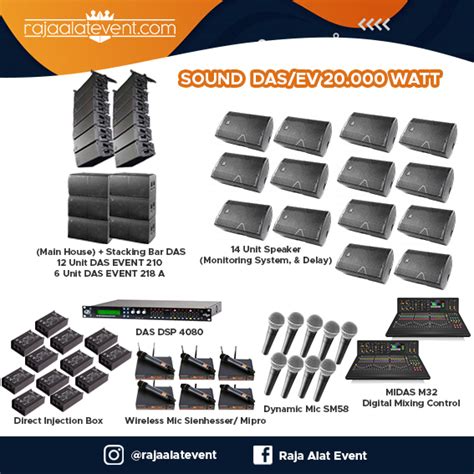 Sound System Package 20000w Raja Alat Event