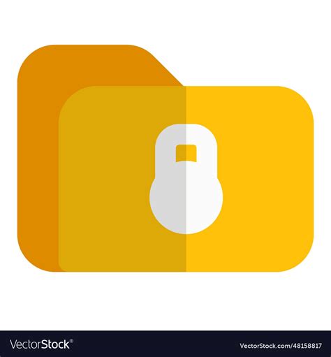 Information Protected By Locking The Folder Vector Image