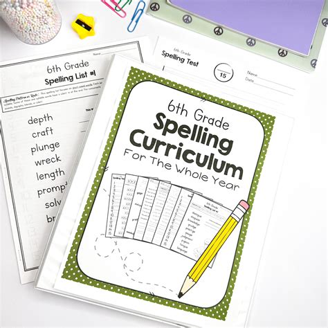 6th Grade Spelling Curriculum Printable 30 Weeks Of Printable