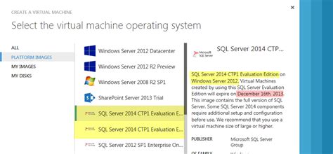 Try Out Sql Server 2014 Ctp1 On Windows Azure Strate Sql