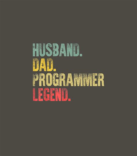 mens funny vintage husband dad programmer legend retro digital art by