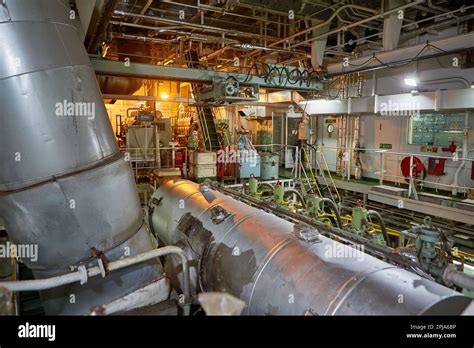 Ship S Engine Room Vessel S Ship Engine Room Space Industrial Stairs Ship S Engine Heavy