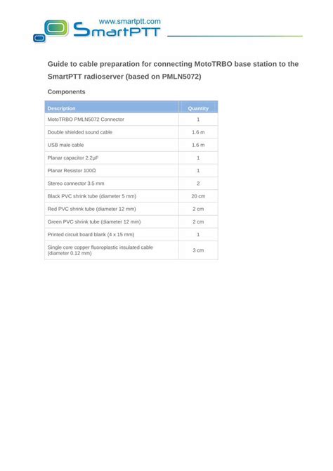 Pdf Cable Preparation Guide For Connecting Mototrbo Control Station Using Pmln5072 Rear