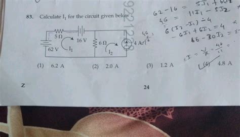 83 Calculate I1 For The Circuit Given Below L StudyX