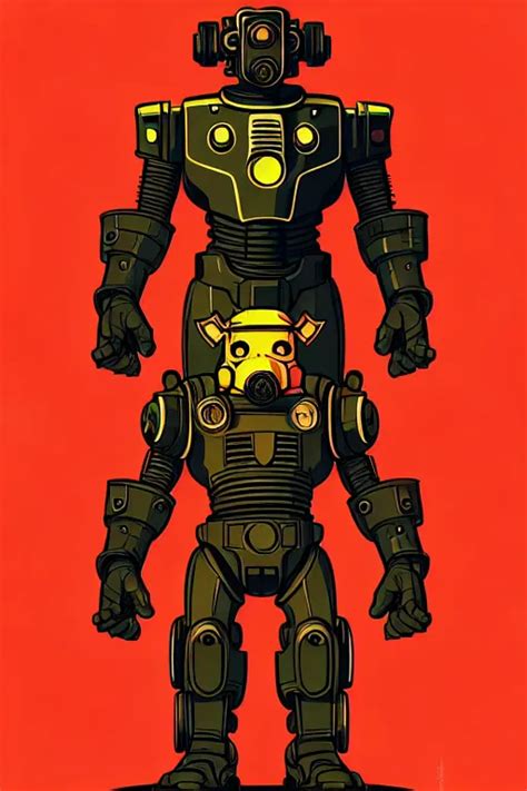 Fallout Power Armor Nuclear Centered Median Stable Diffusion OpenArt