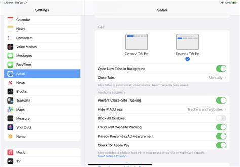 IPadOS Gains MacOS Monterey S Redesigned Safari Tab Interface MacRumors