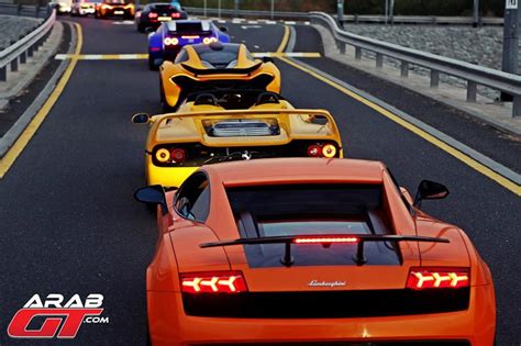 أكثر من 150 سيارة رياضية في مسيرة مميزة على طرق دبي Arabgt